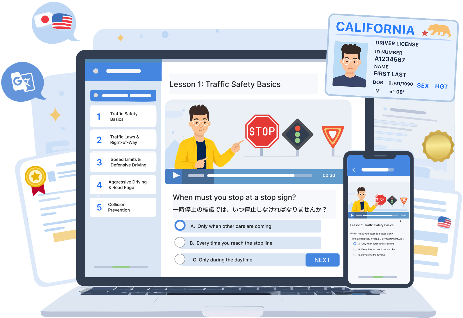 Mirai Traffic School | DMV-Licensed in English & Japanese
